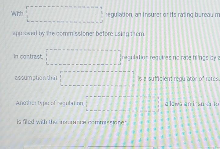 Solved Rate regulation is an important part of insurance | Chegg.com