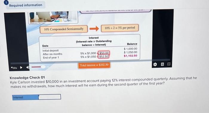 Solved Knowledge Check 01 Kyle Carlson invested $10,000 in | Chegg.com