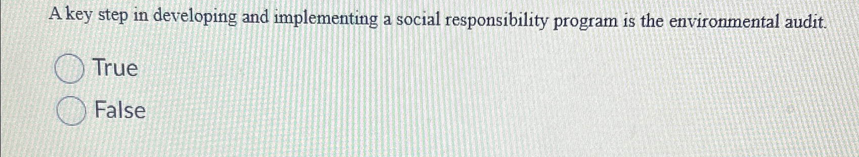 Solved A key step in developing and implementing a social | Chegg.com