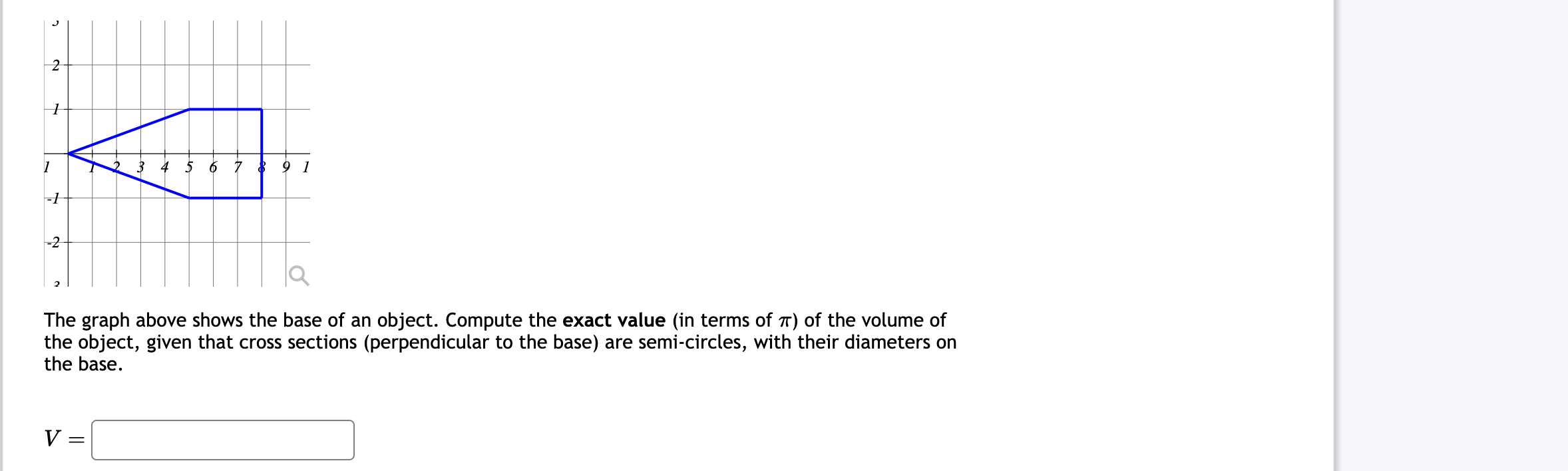 Solved The graph above shows the base of an object. Compute | Chegg.com