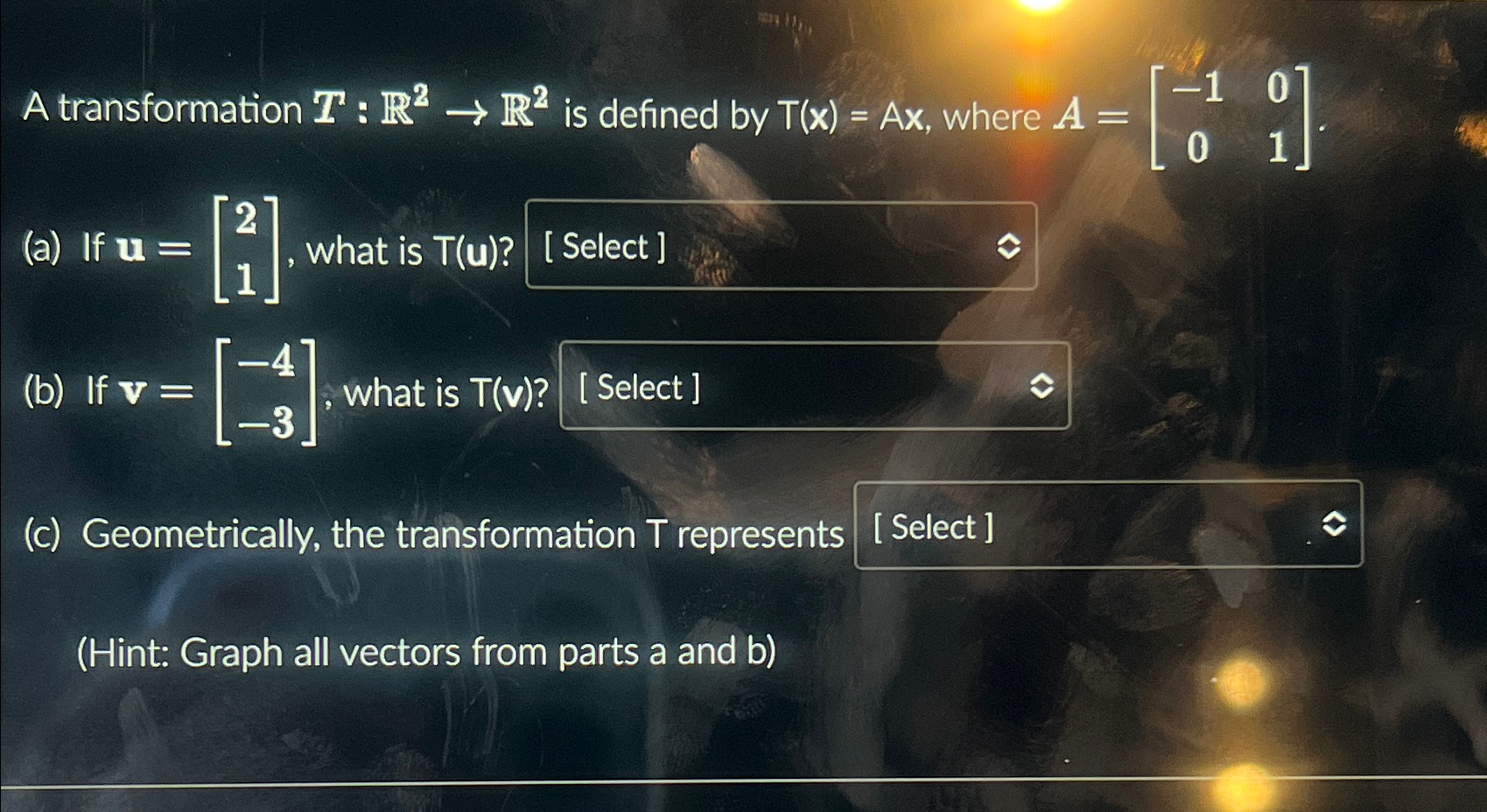 Solved A transformation T:R^(2)->R^(2) is defined by T(x)= | Chegg.com