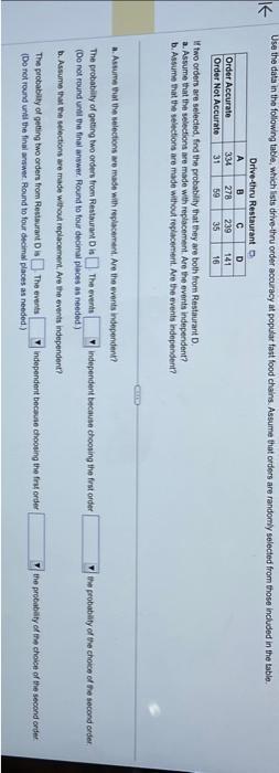 Solved If two orders are selecied, find the probability that | Chegg.com