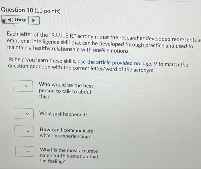 Solved Question 10 (10 points) Listen Each letter of the | Chegg.com