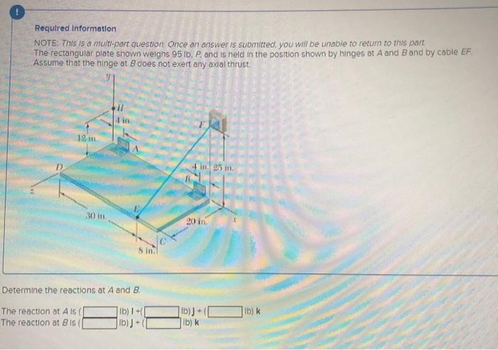 Solved Required Information NOTE: This is a multh-part | Chegg.com
