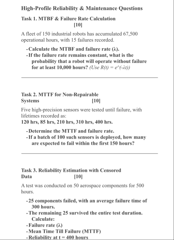 Solved High-Profile Reliability High-Profile Reliability | Chegg.com