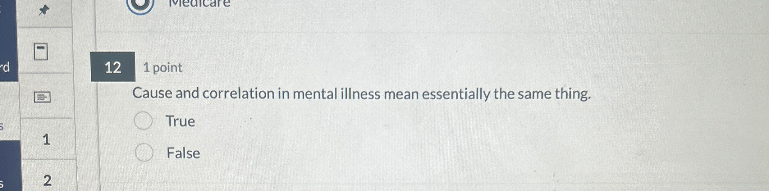 Solved 121 ﻿pointCause and correlation in mental illness | Chegg.com