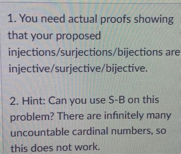 Solved 1. Construct an explicit bijection between the | Chegg.com