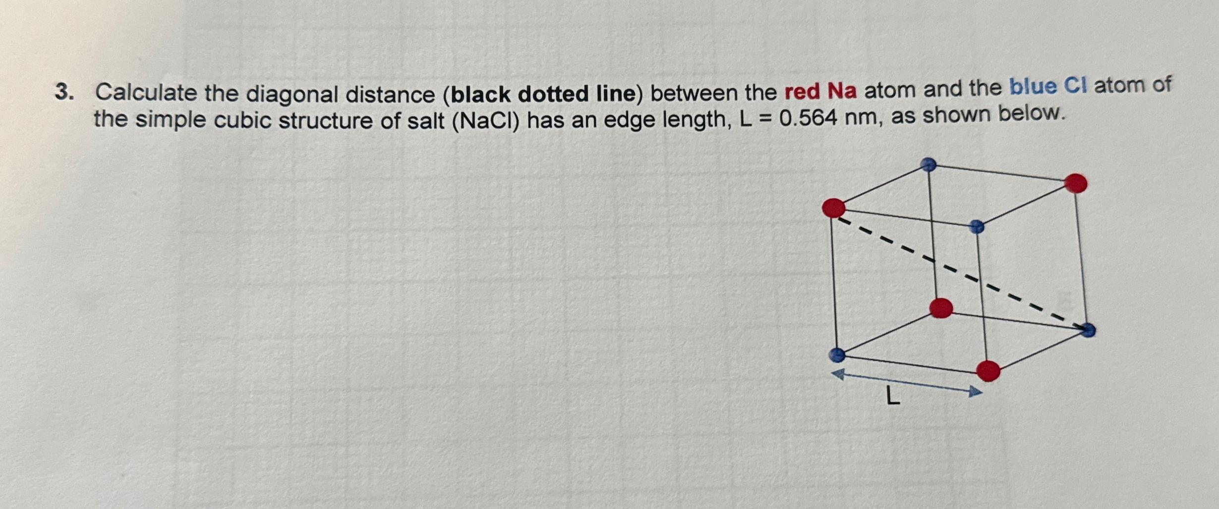 Solved Calculate the diagonal distance (black dotted line) | Chegg.com