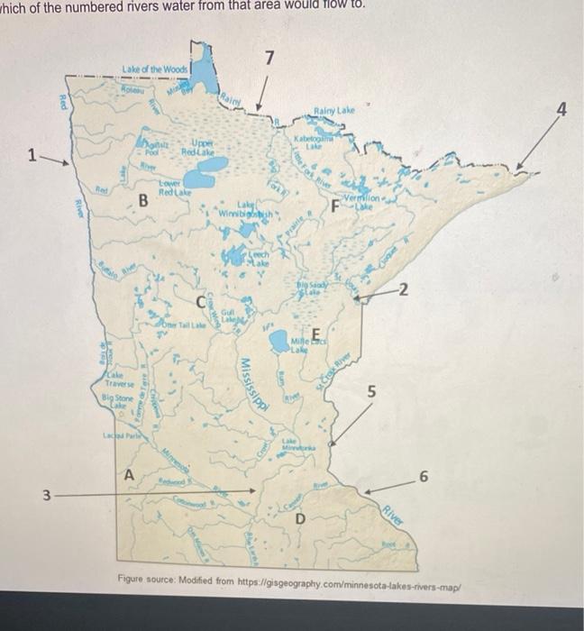 Solved Examine the physiographic features map of Minnesota | Chegg.com