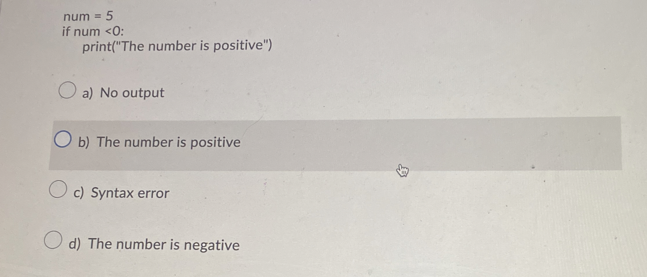 Solved num = 5if num