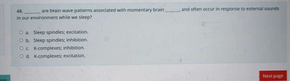 Solved are brain wave patterns associated with momentary | Chegg.com