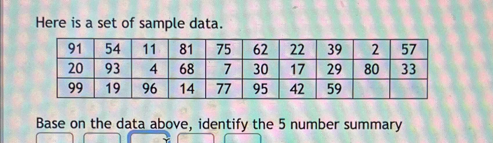 Solved Here is a set of sample | Chegg.com