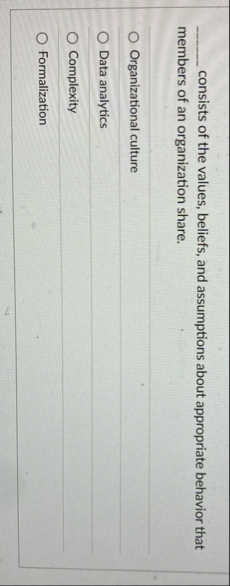 Solved ﻿consists of the values, beliefs, and assumptions | Chegg.com