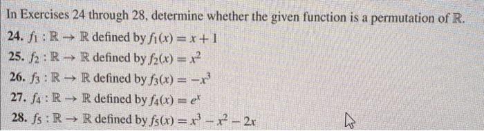 Solved In Exercises 24 through 28 , determine whether the | Chegg.com