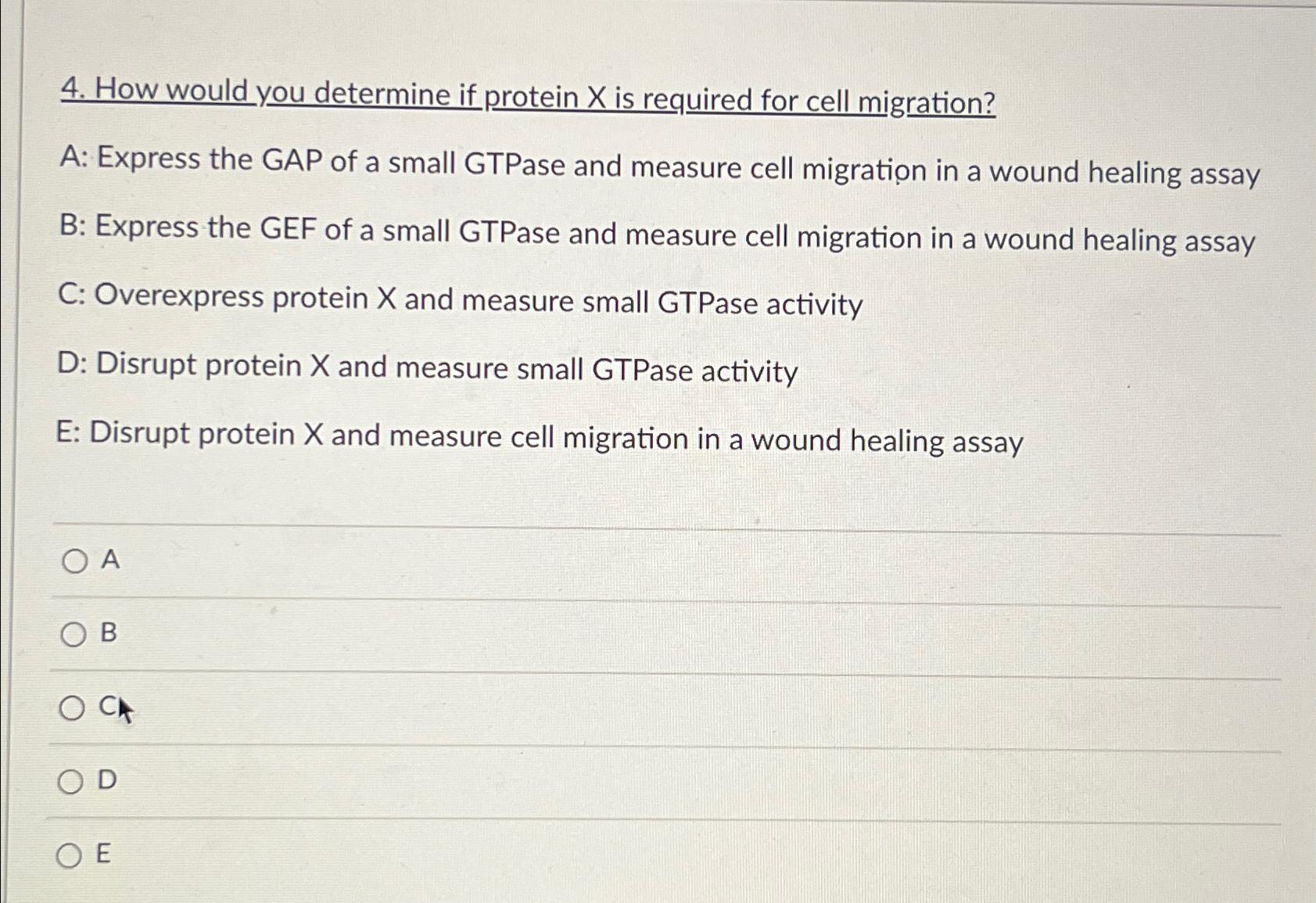 Solved How would you determine if protein x ﻿is required for | Chegg.com