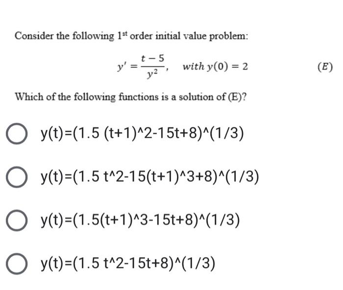 Solved Consider the initial value problem: y" - 2y" - 5y' + | Chegg.com