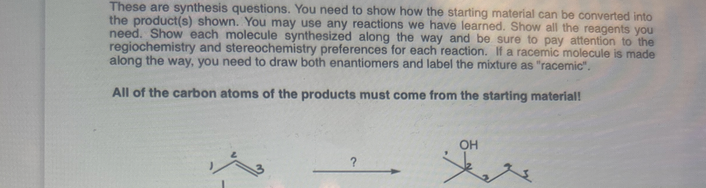 Solved How to solve These are synthesis questions. You need | Chegg.com