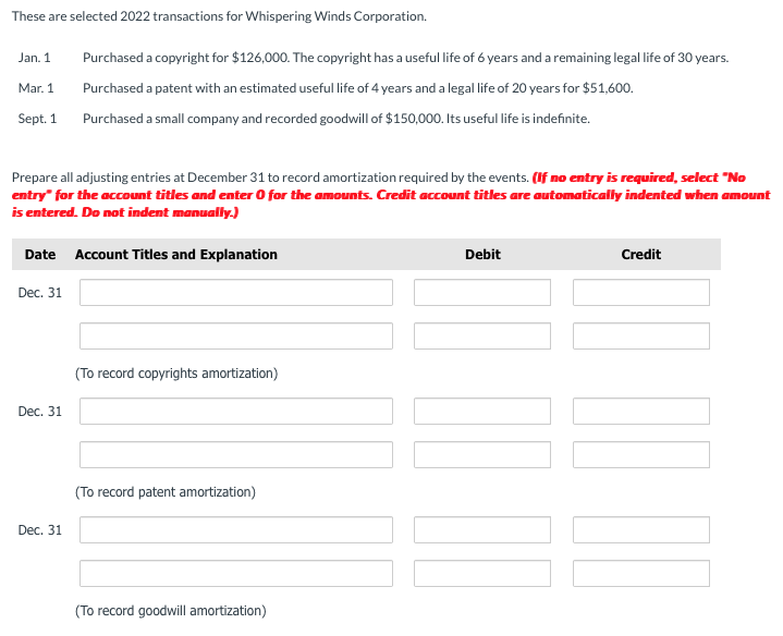 Solved These are selected 2022 ﻿transactions for Whispering | Chegg.com