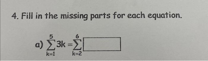 Solved how do you find out what the missing parts are for | Chegg.com