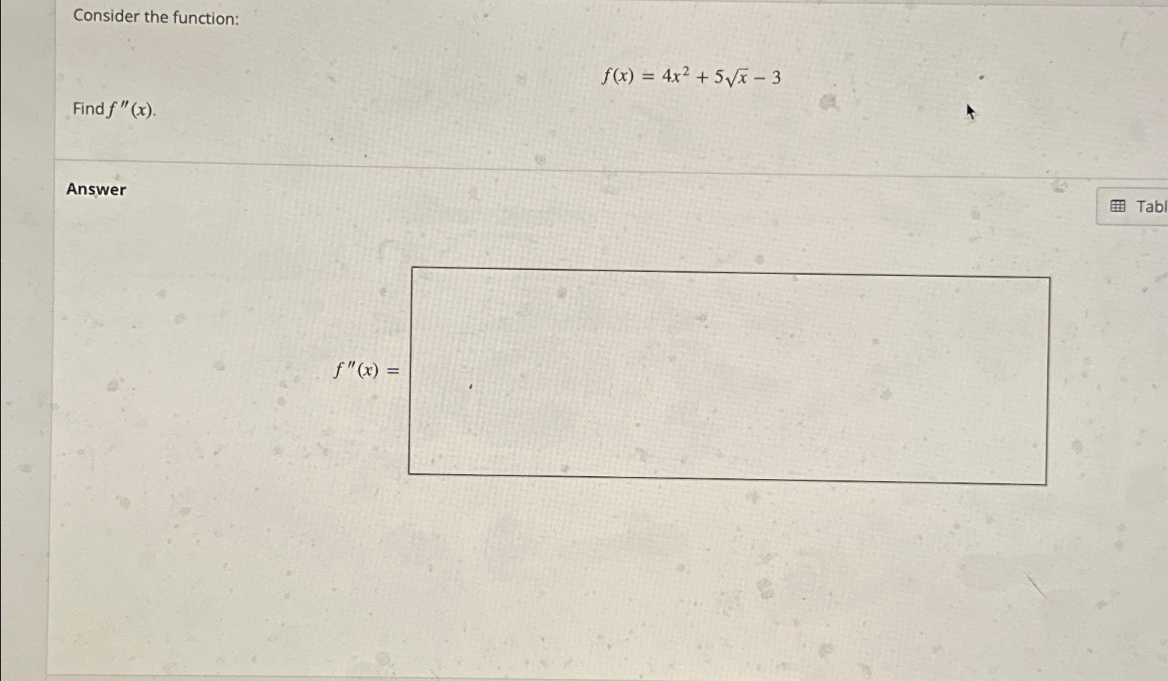 Solved Consider the function:f(x)=4x2+5x2-3Find | Chegg.com