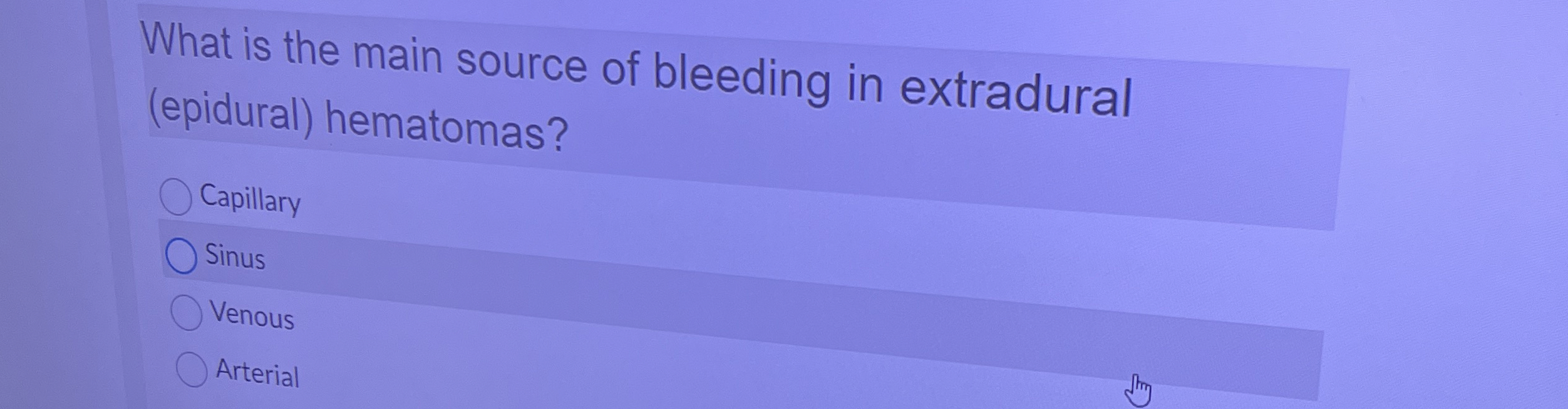 Solved What is the main source of bleeding in extradural | Chegg.com
