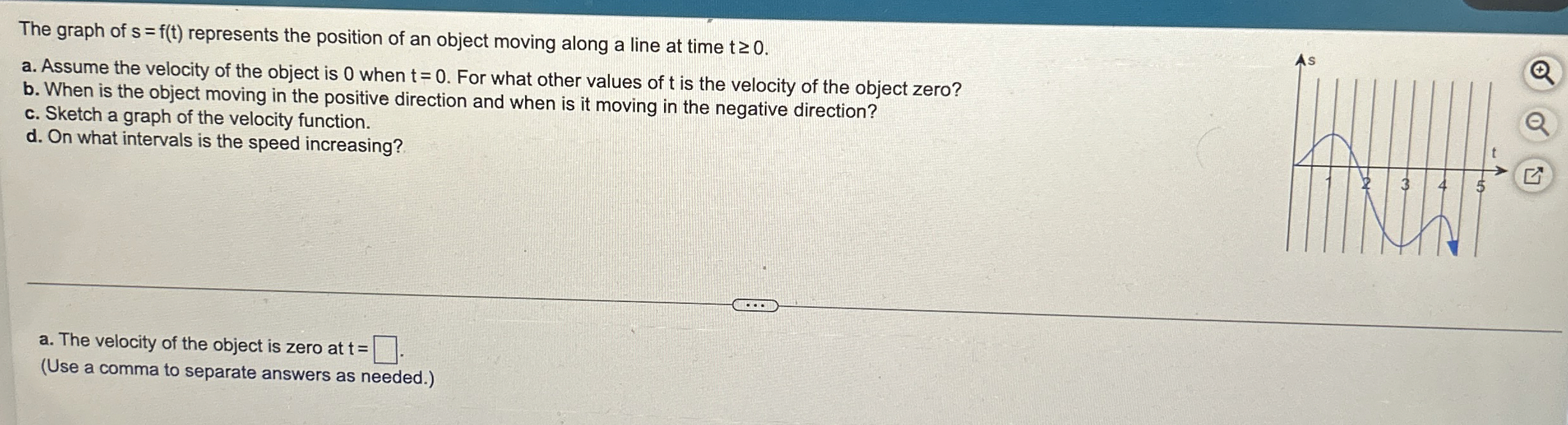 Solved The graph of s=f(t) ﻿represents the position of an | Chegg.com