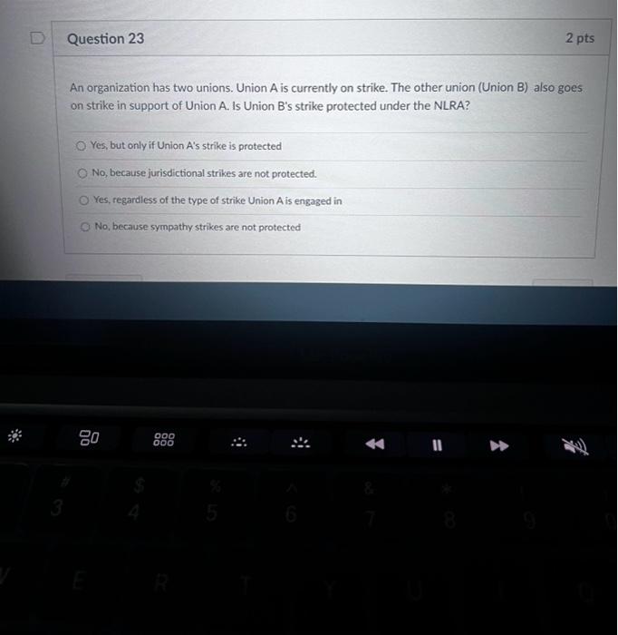 Solved An organization has two unions. Union A is currently | Chegg.com