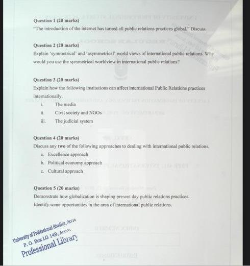 Question 1 (20 marks) "The introduction of the | Chegg.com