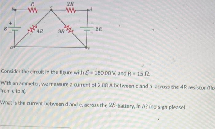 Solved R be w 2R w od + € m 4R w SR 28 Consider the circuit | Chegg.com