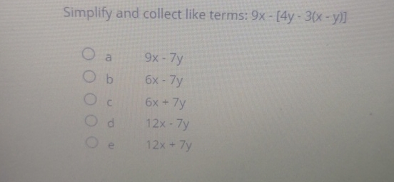 Solved Simplify and collect like terms: | Chegg.com