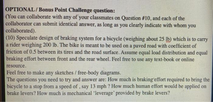 OPTIONAL / Bonus Point Challenge question: (You can | Chegg.com