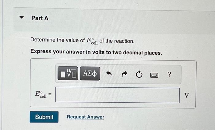 Solved Consider the following reaction occurring at 25∘C : | Chegg.com