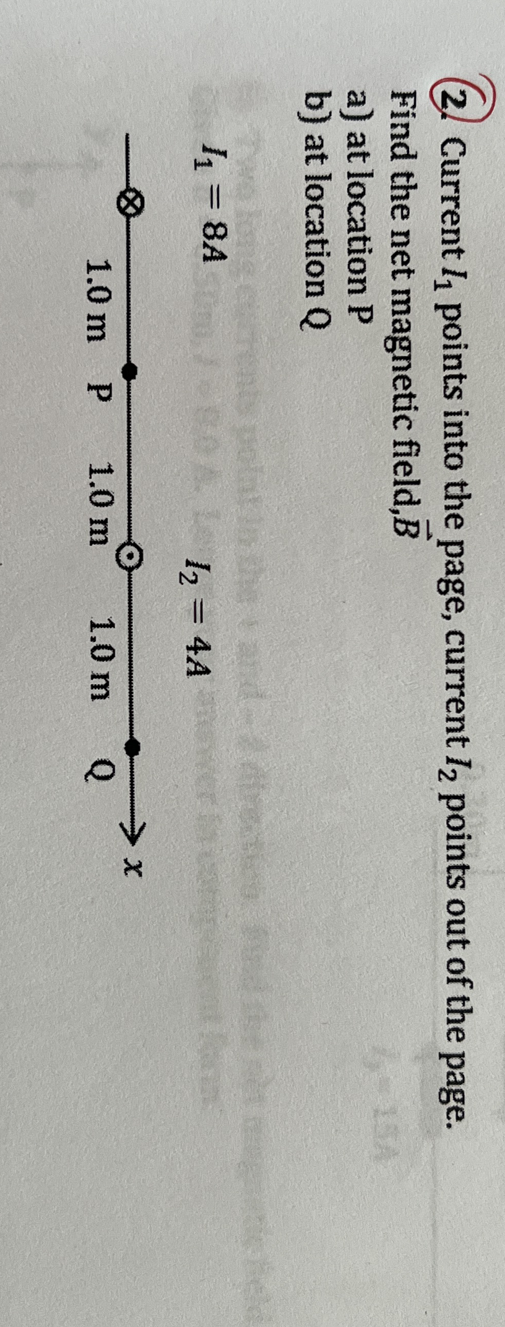 Solved Current I1 ﻿points into the page, current I2 ﻿points | Chegg.com
