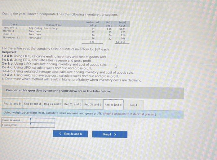 Solved Required: 1-a \& b. Using FIFO, calculate ending | Chegg.com