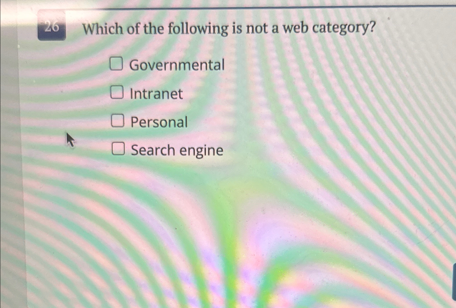 Solved 26 ﻿Which of the following is not a web | Chegg.com