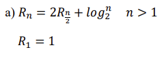 Solved Rn=2Rn2+log2n,n>1R1=1Solve the following recurrence | Chegg.com