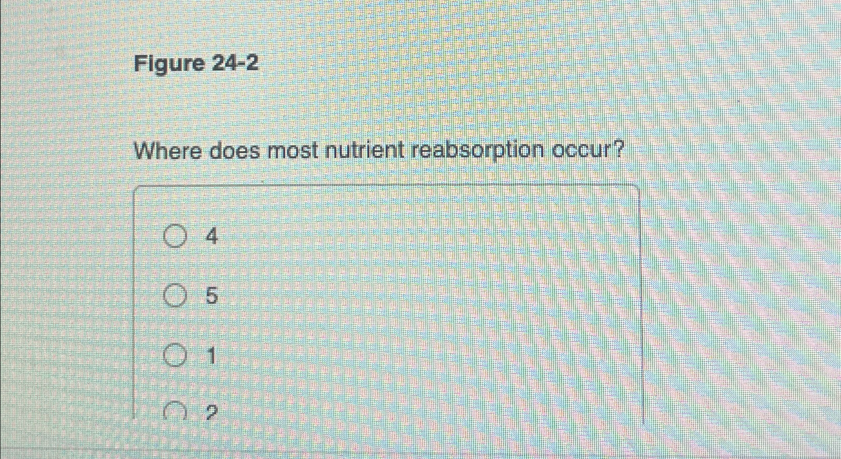 Solved Figure 24-2Where does most nutrient reabsorption | Chegg.com