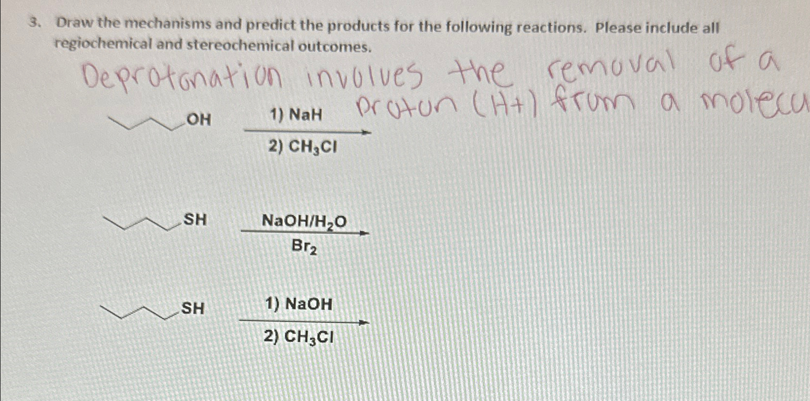 Draw the mechanisms and predict the products for the | Chegg.com
