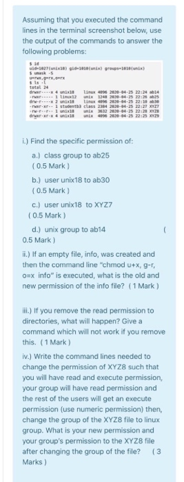 Solved Assuming that you executed the command lines in the | Chegg.com