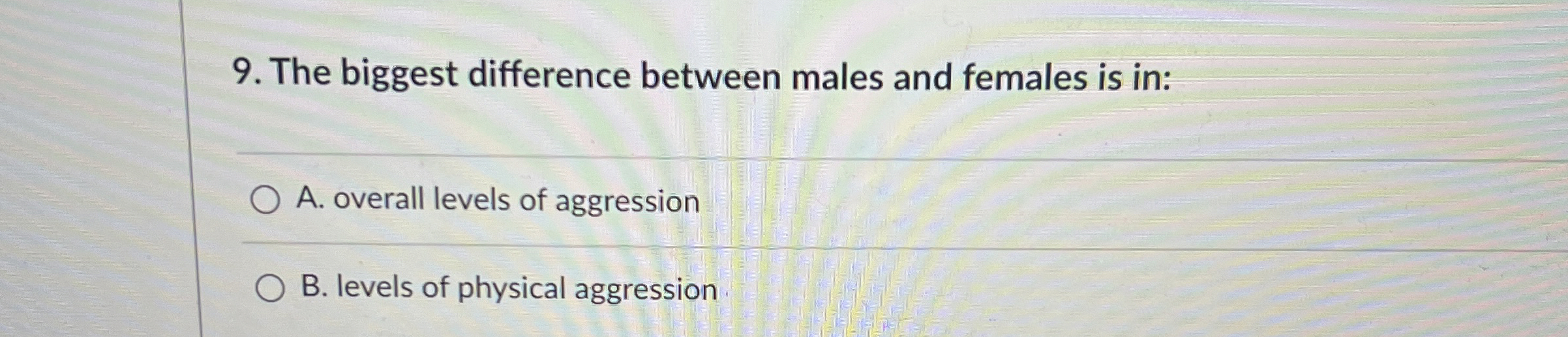 Solved The biggest difference between males and females is | Chegg.com