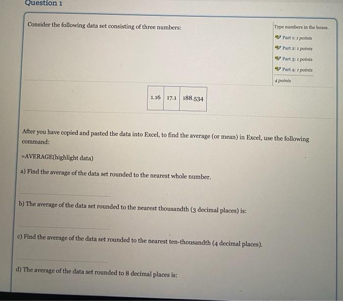 Solved Consider the following data set consisting of three | Chegg.com