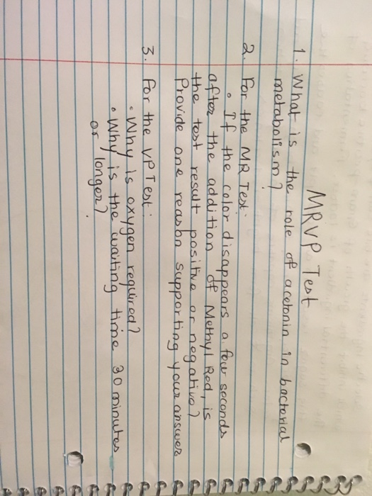 Solved MRVP Test 1. What is the role of acetonin in | Chegg.com