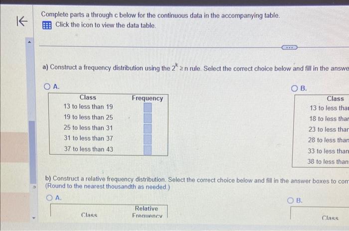 Solved Complete parts a through c below for the continuous | Chegg.com