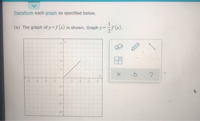 Solved Transform each graph as specified below. (a) The | Chegg.com