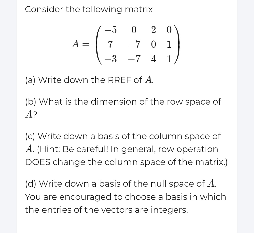 Solved Consider the following | Chegg.com
