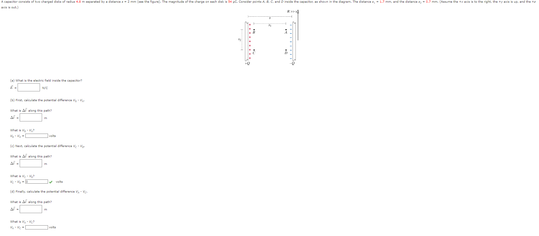 Solved axis is out.)(a) ﻿What is the electric field inside | Chegg.com