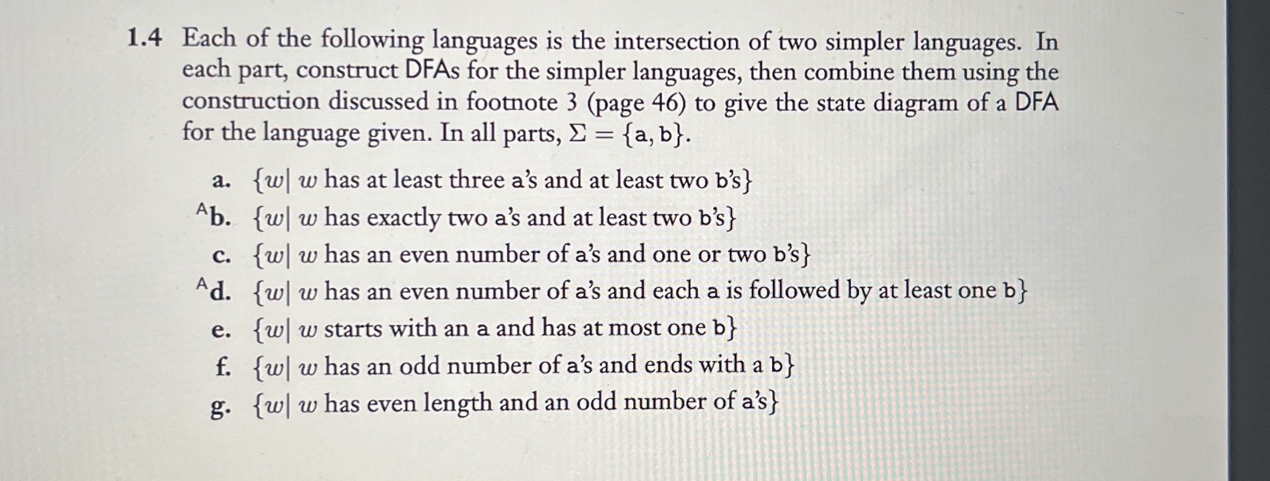 1.4 ﻿Each of the following languages is the | Chegg.com