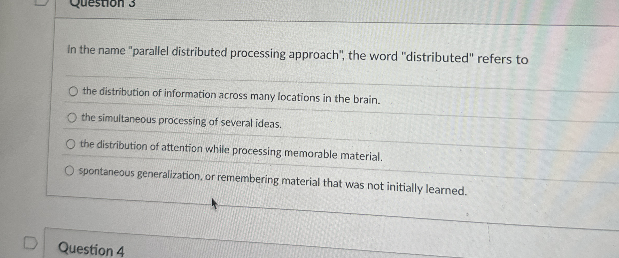 Solved In The Name Parallel Distributed Processing
