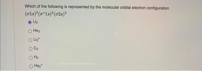 Solved Which Of The Following Is Represented By The