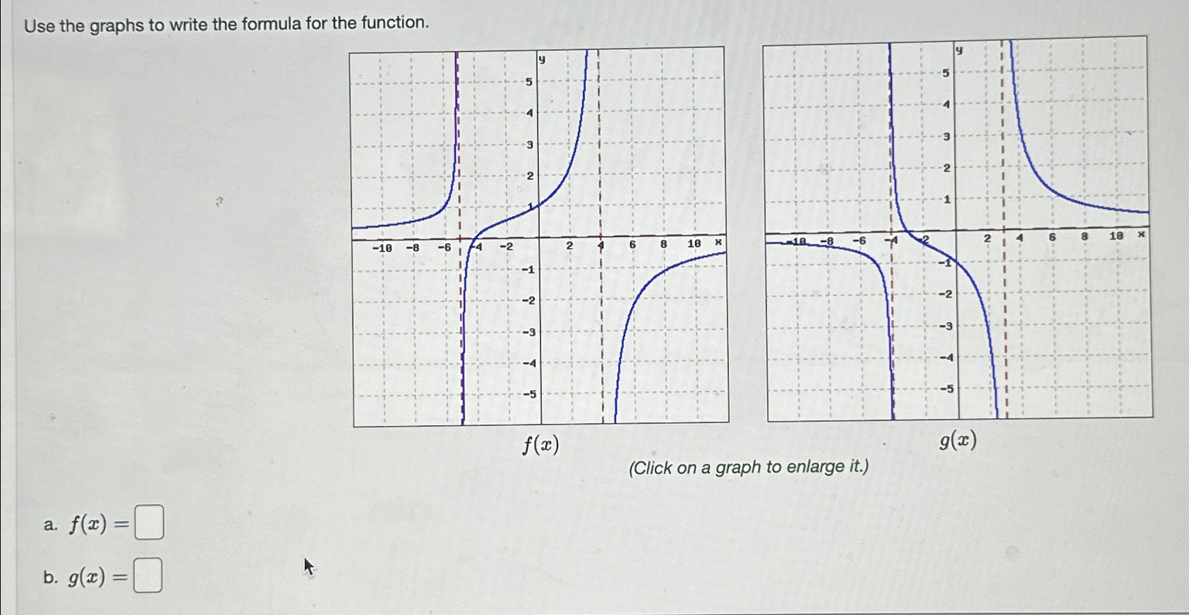 Solved Use the graphs to write the formula for the | Chegg.com